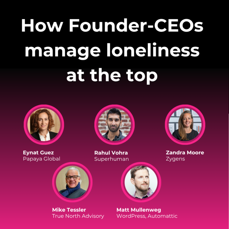 Founder-CEOs on managing loneliness at the top
